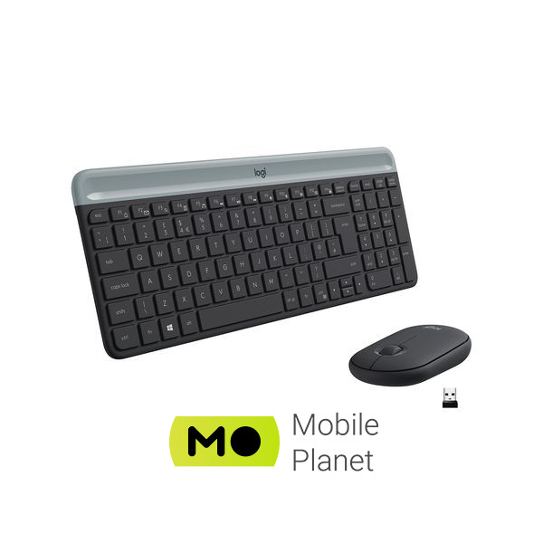 Logitech MK470 Slim Wireless UA Graphite (920-009204) (UA) купити у Львові. Доступна ціна в ...