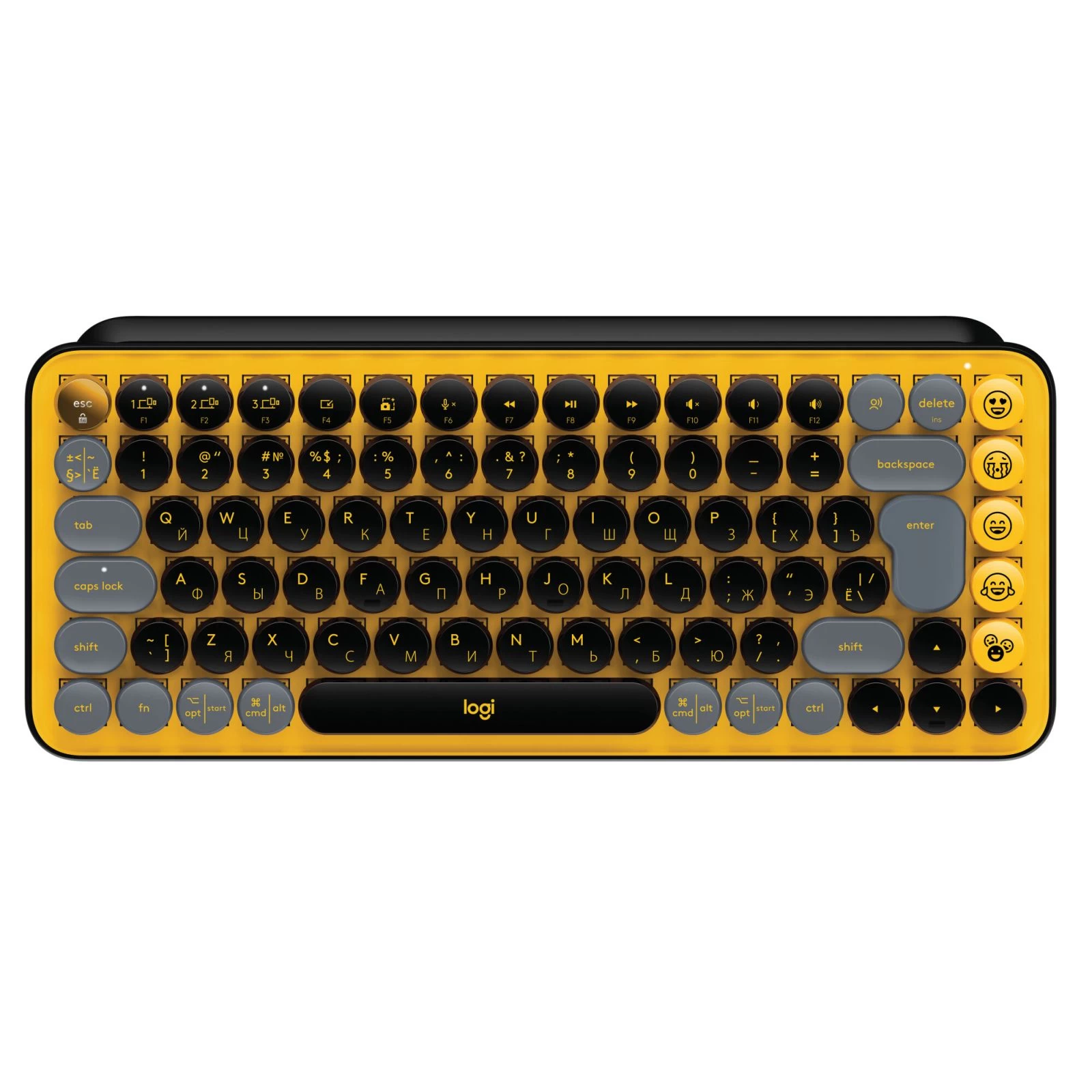 Купить Logitech POP Keys Wireless Mechanical Keyboard UA Blast Yellow ...