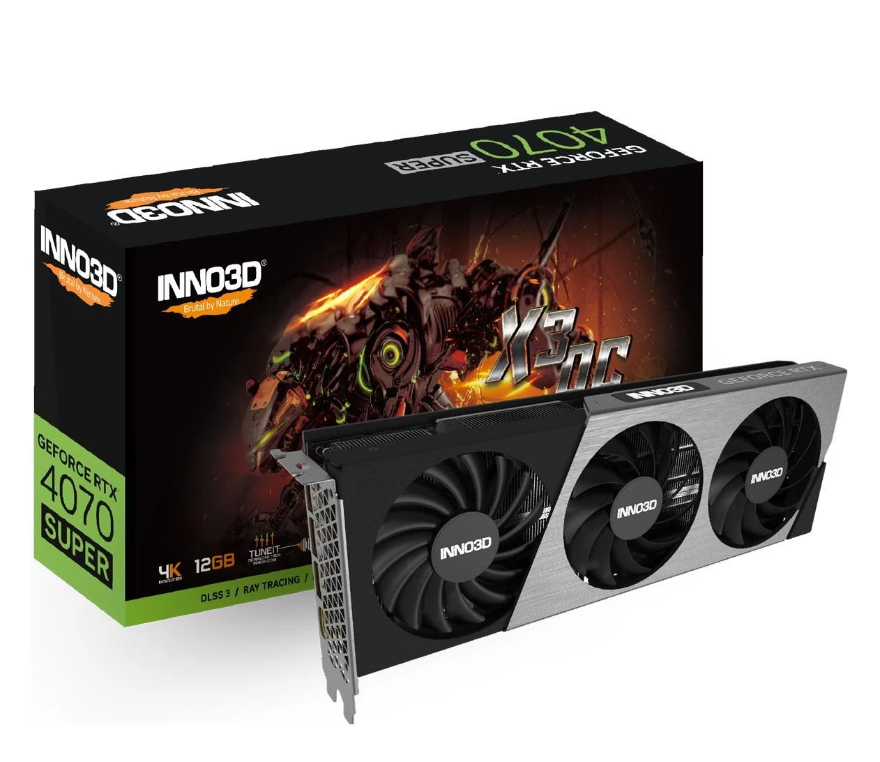 Купить Inno3D GeForce RTX 4070 Super X3 OC 12GB GDDR6X (N407S3-126XX ...