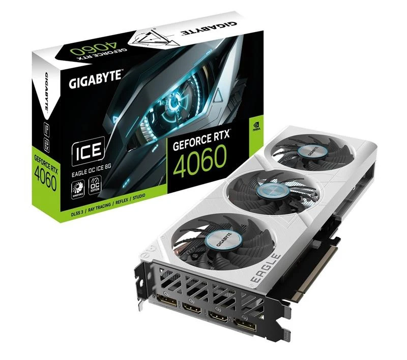 Купить GeForce RTX 4060 8GB GDDR6 Eagle Ice OC Gigabyte (GV ...
