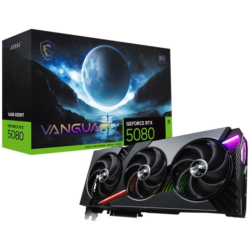 Купить GeForce RTX 5080 16GB GDDR7 Vanguard SOC MSI (GeForce RTX 5080 ...
