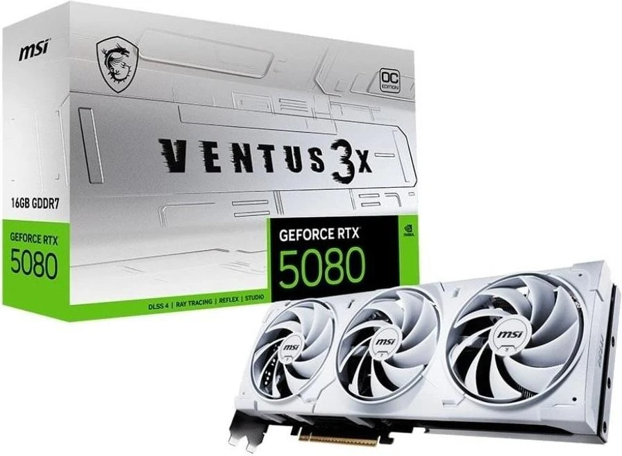 MSI GeForce RTX 5080 16G VENTUS 3X OC WHITE (G5080-16V3CW) (912-V531 ...