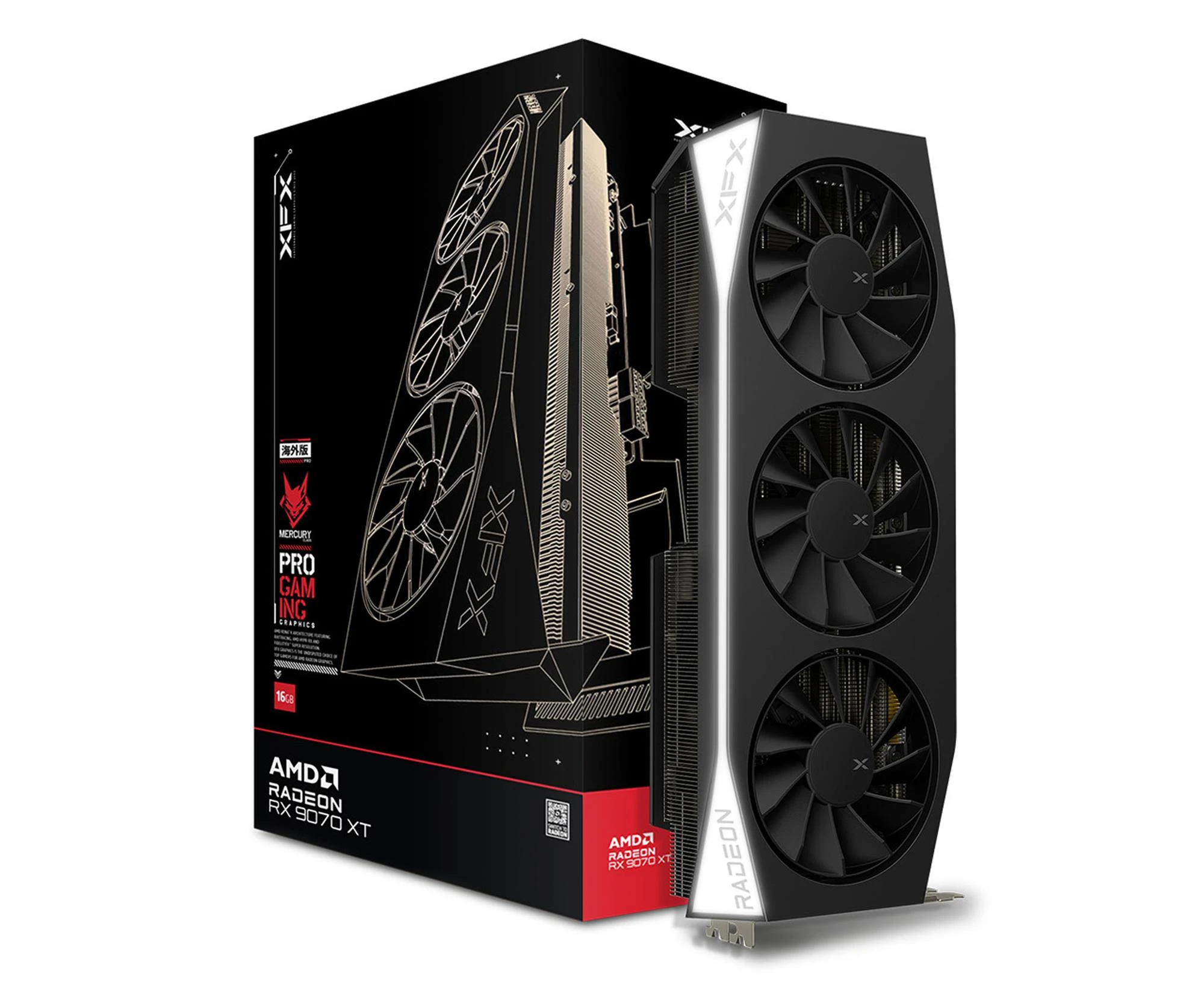Купить XFX Radeon RX 9070 XT Mercury Gaming Edition 16GB GDDR6 (RX ...