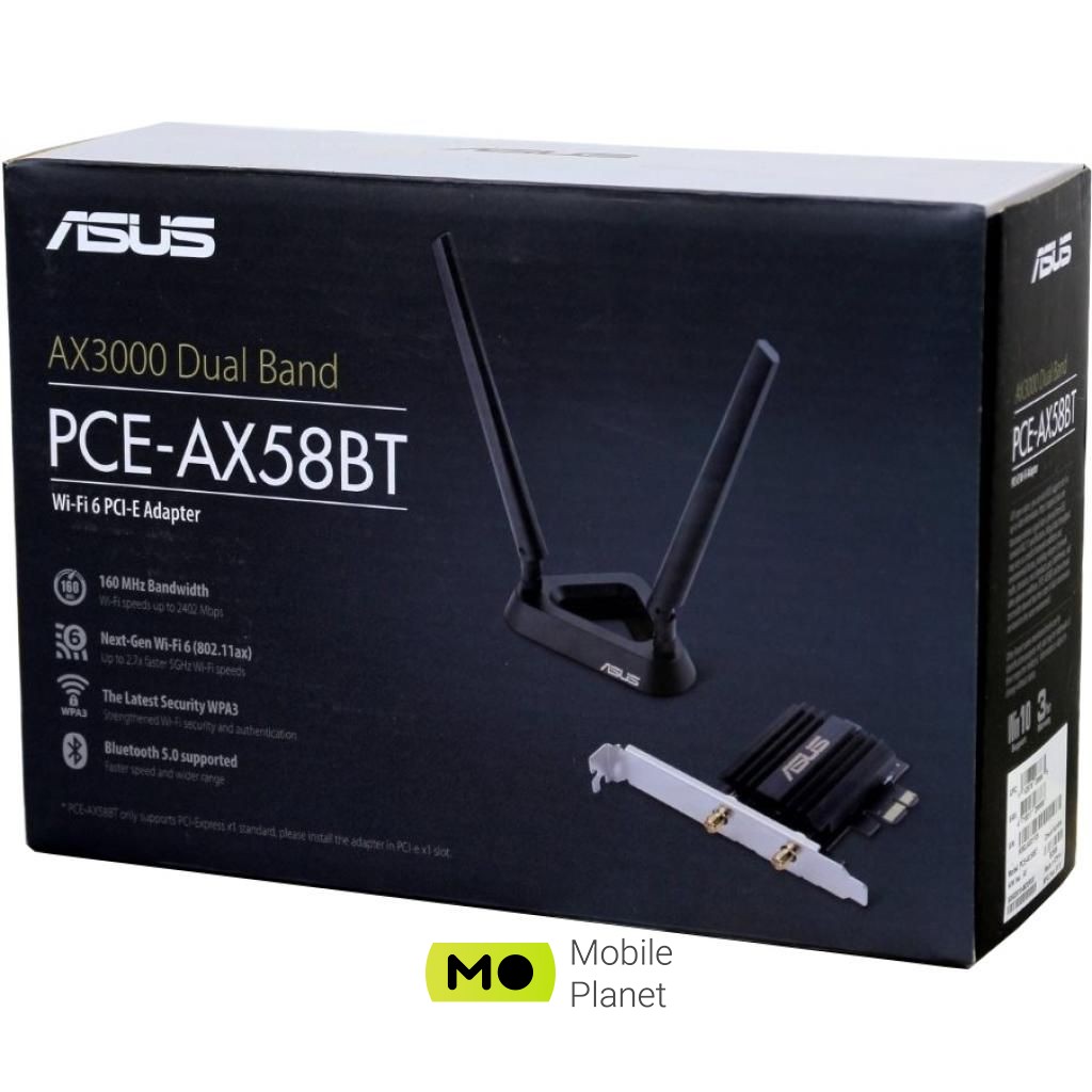 Купить Wi-Fi ASUS PCE-AX58BT (90IG0610-MO0R00) в Одессе, Львове цена со ...